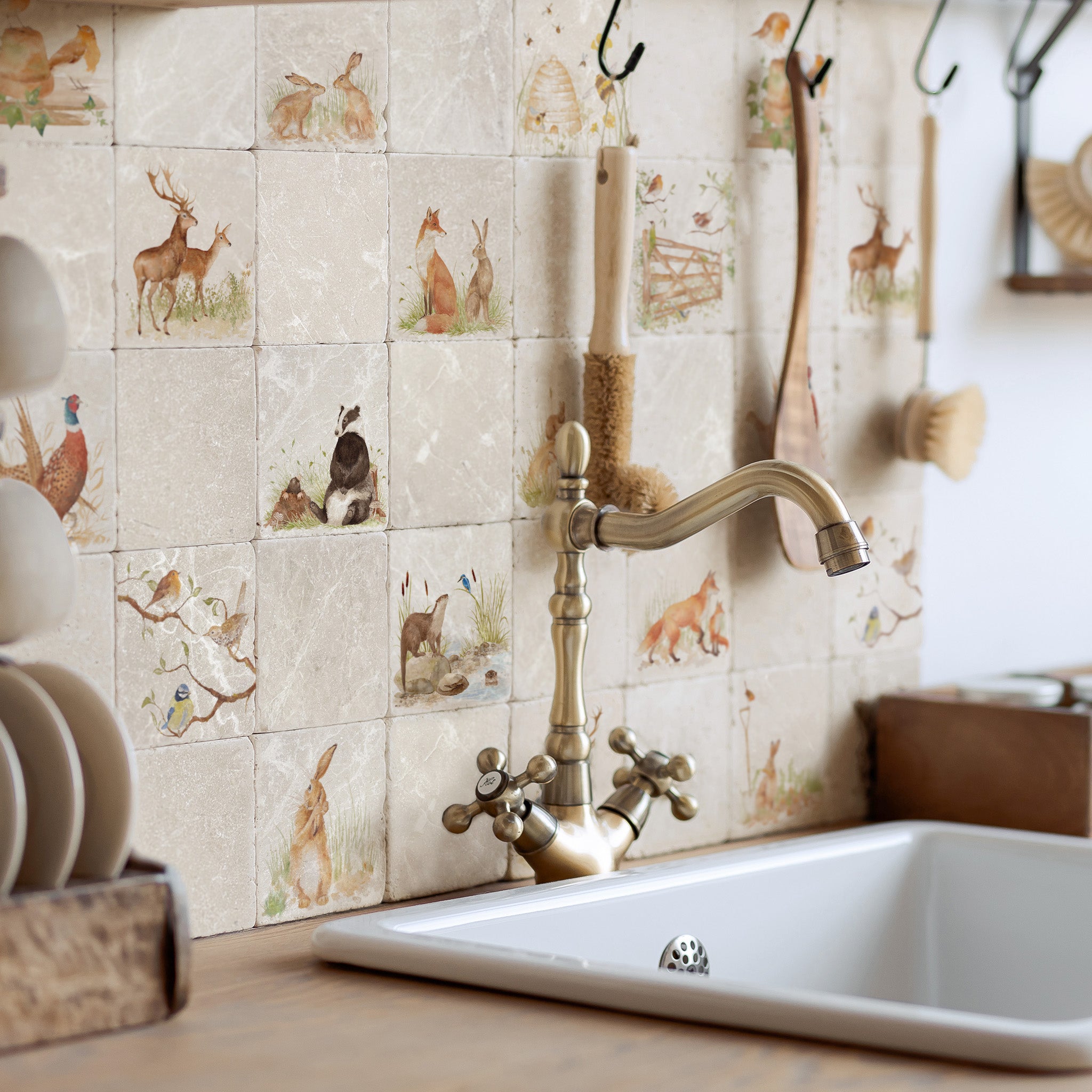 British Wildlife Tiles – The Humble Hare and Friends