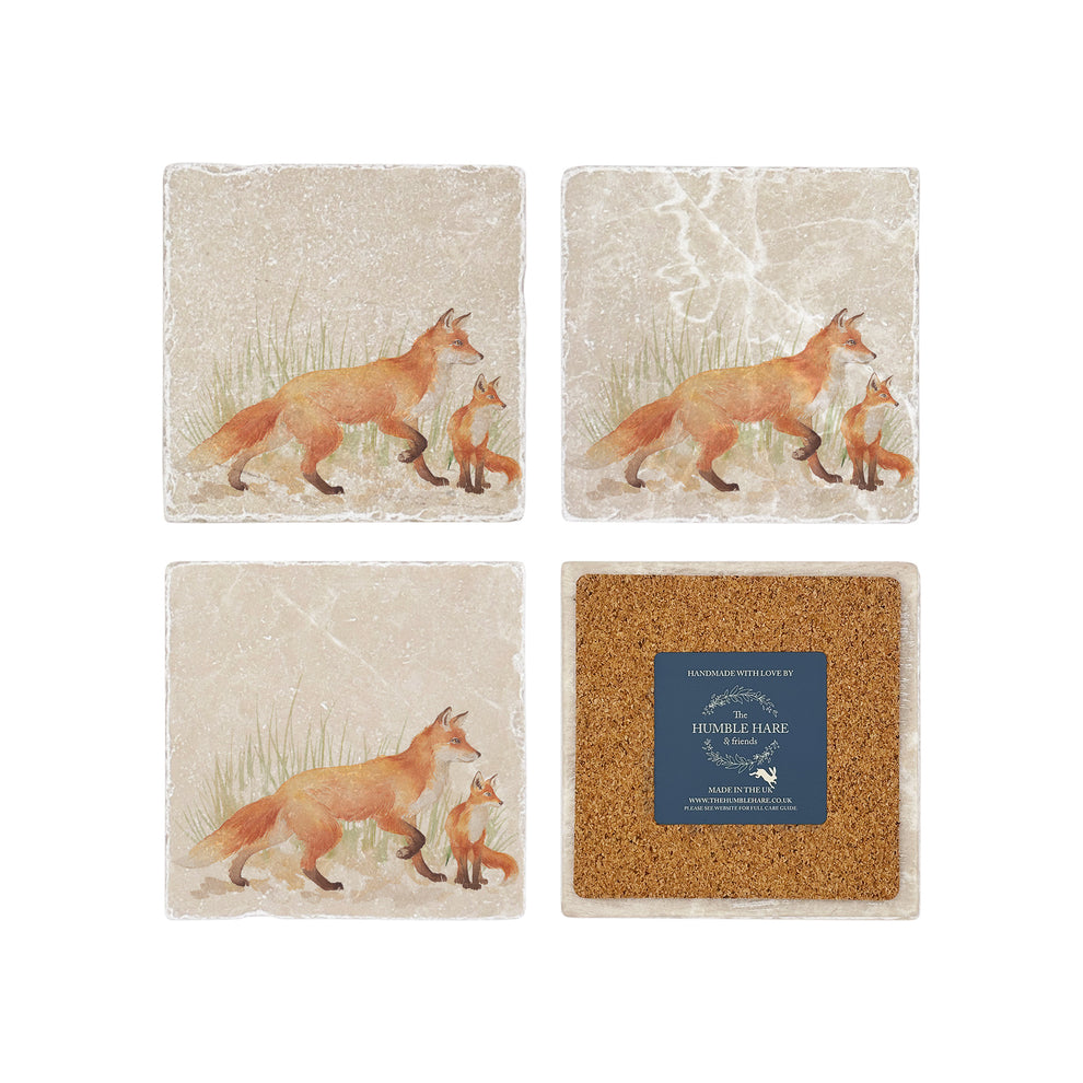The Faithful Fox Coasters Set of 4 – The Humble Hare and Friends
