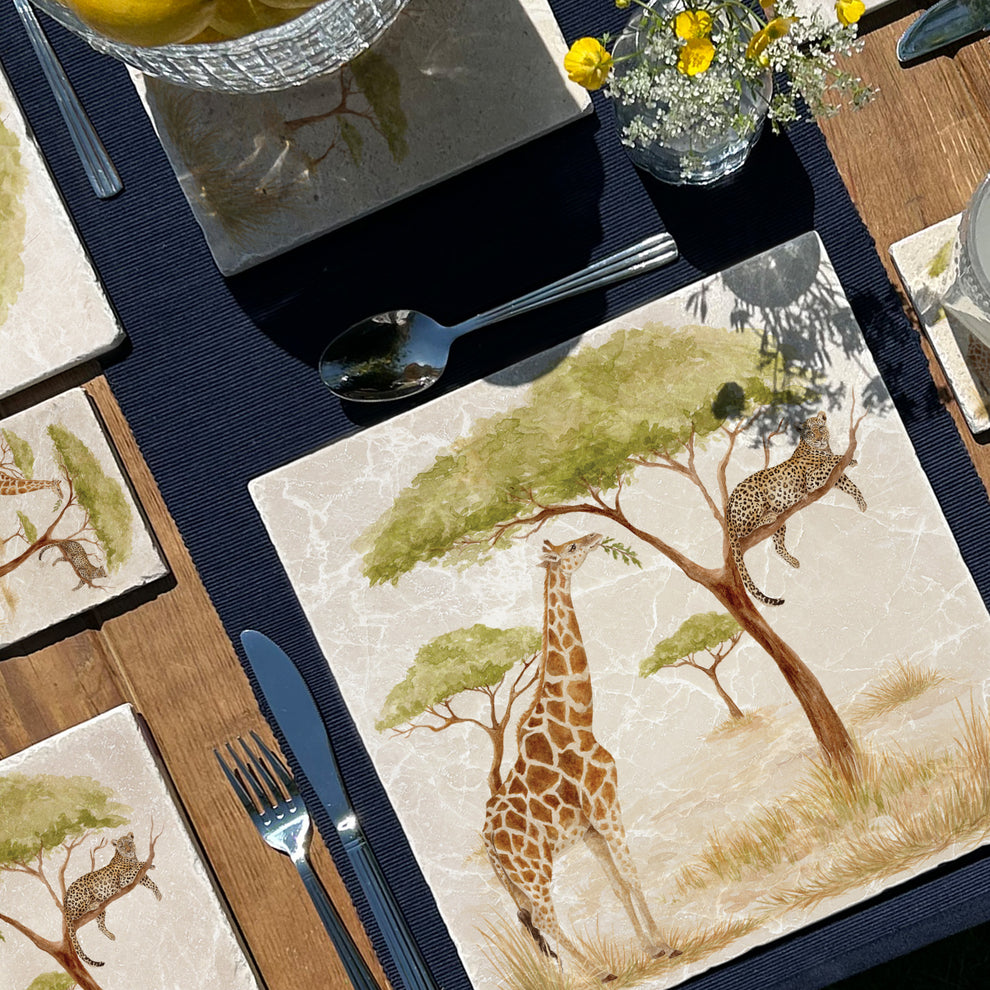 ~Humble's Travels~ Giraffe and Leopard Large Platter – The Humble Hare ...